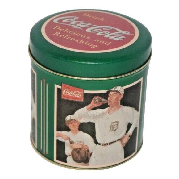 Coca Cola | Kitchen | Vintage Coca Cola Baseball Collectors Tin 994 ...